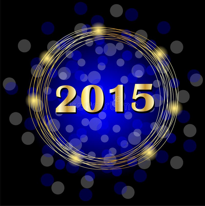Numbers 2015 Year on a Bright Background with Gold Spangles Stock ...