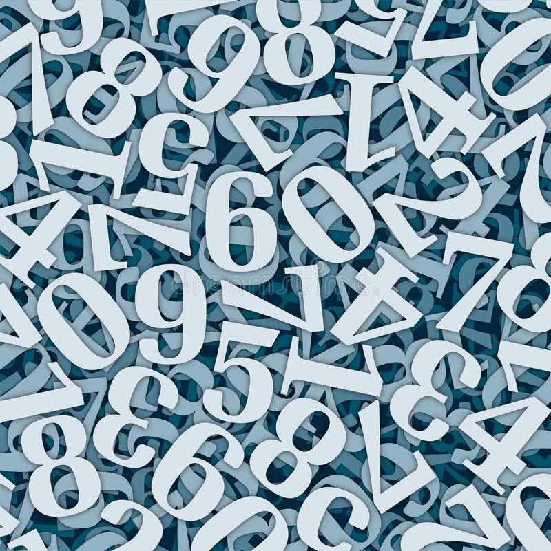 Numbersalad stock vector. Illustration of abstract, fore - 13791140