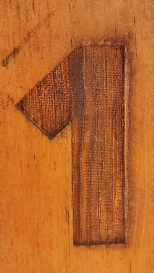 Number 1 Crafted in a Wood for Table Number Stock Image - Image of ...