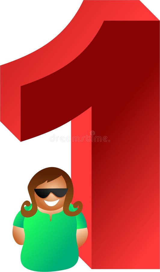 Numer jeden: ilustracji. Ilustracja złożonej z cyfrowy - 513037