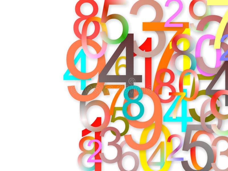 Fondo De Los Números Abstractos Ilustración del Vector - Ilustración de ...