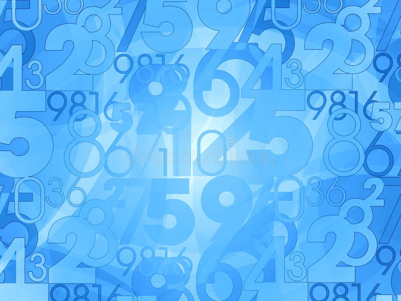 Fondo Matemático Del Azul De Los Números Stock de ilustración ...