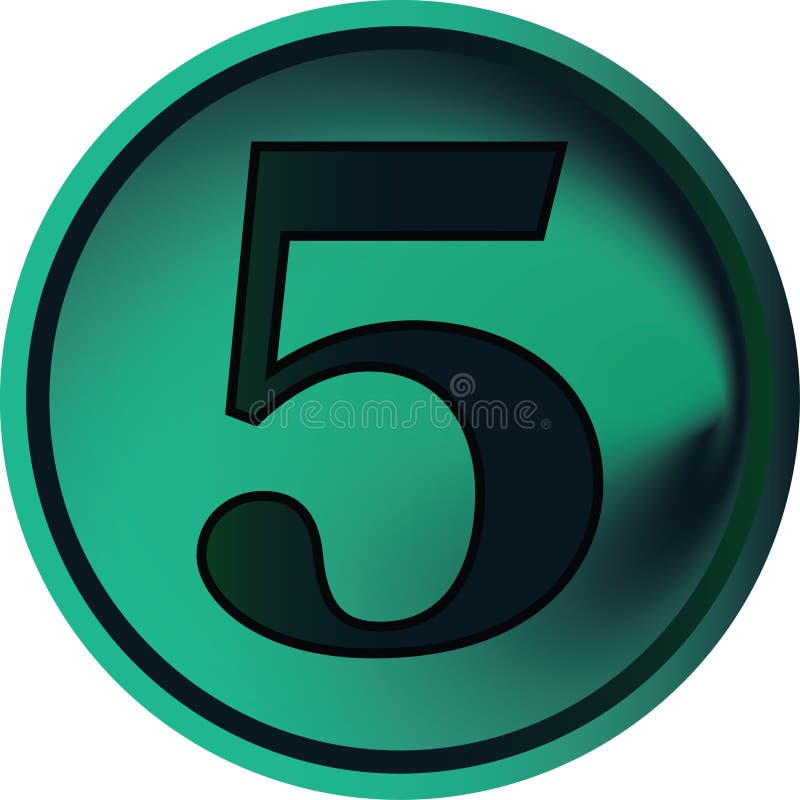 Number 5 Five, Educational Card,learning Counting with Fingers Stock ...