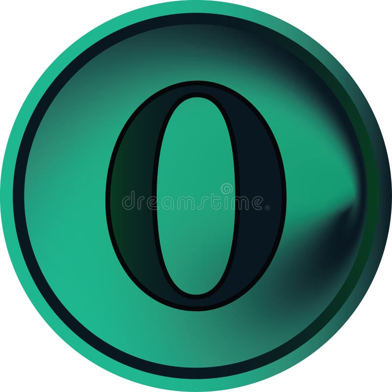 Numeral button-null stock vector. Illustration of digit - 4851012