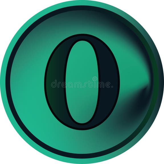 Numeral button-null stock vector. Illustration of digit - 4851012