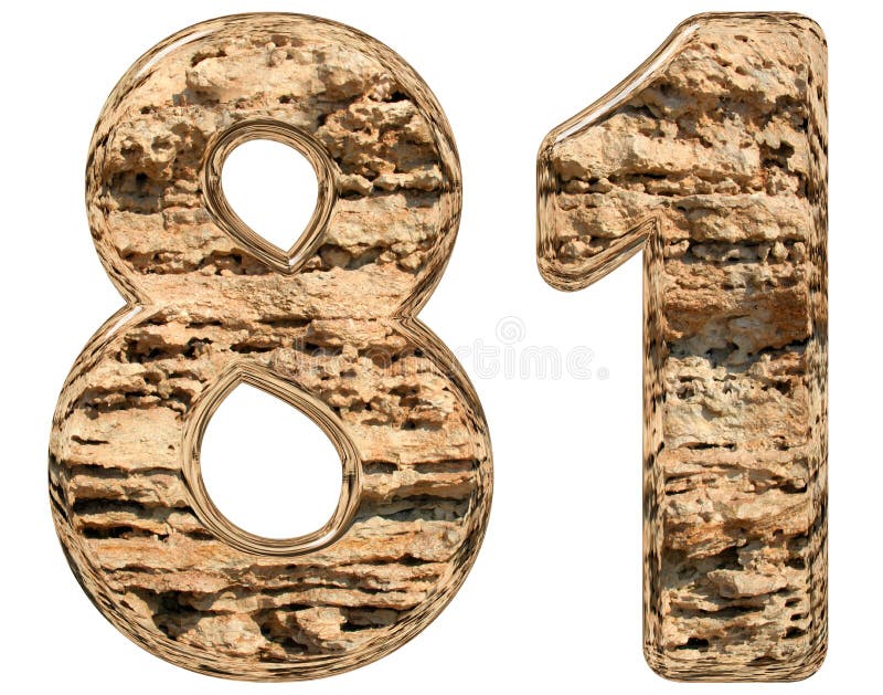 Numeral 87, Eighty Seven Isolated on White Background, 3d Render Stock ...