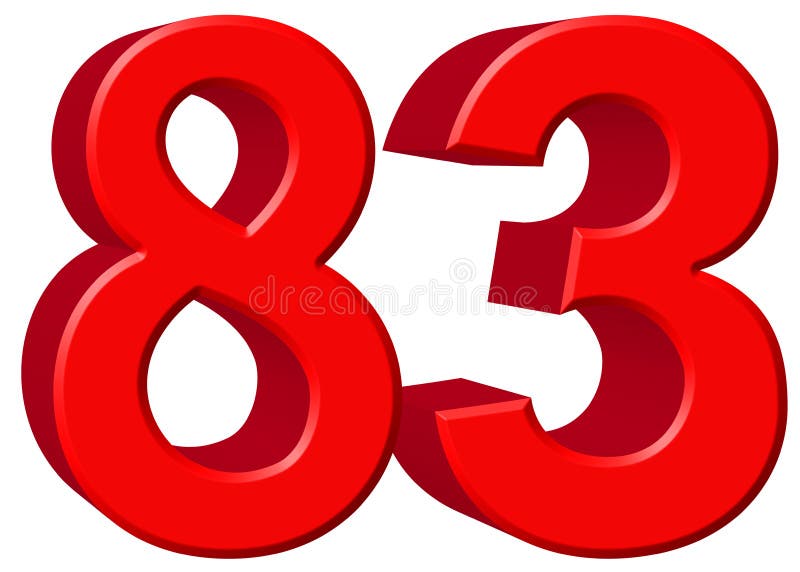 Numeral 85, Eighty Five Isolated on White Background, 3d Render Stock ...