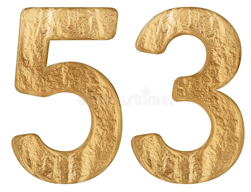 Numeral 53, Fifty Three, on White Background, 3d Render Stock ...