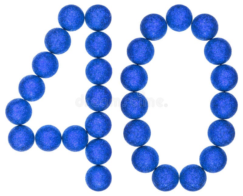 Numeral 40, Forty, from Decorative Balls, Isolated on White Back Stock ... Numeral 40, Forty, from Decorative Balls, Isolated on White Back Stock ...