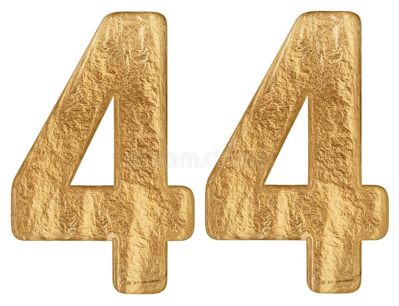 Numeral 44, Forty Four, Isolated on White Background, 3d Render Stock ... Numeral 44, Forty Four, Isolated on White Background, 3d Render Stock ...