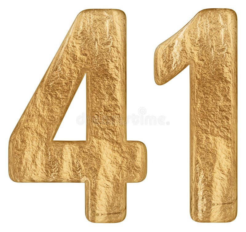 Numeral 41, Forty One, Isolated on White Background, 3d Render Stock ... Numeral 41, Forty One, Isolated on White Background, 3d Render Stock ...