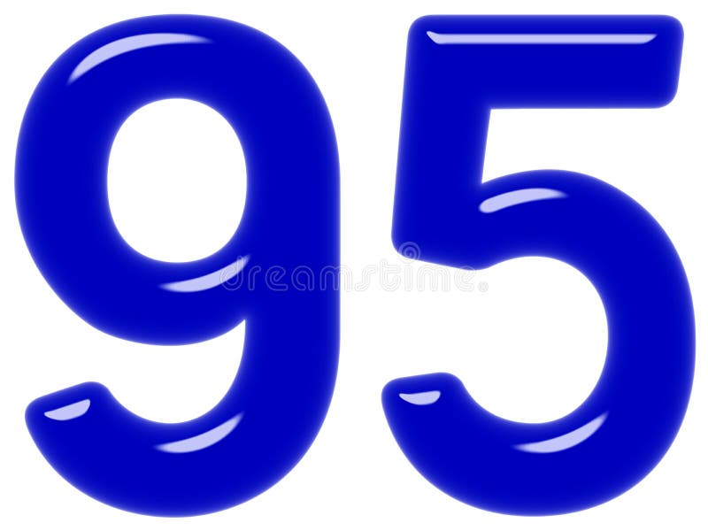 Numeral 99, Ninety Nine, Isolated on White Background, 3d Render Stock ...