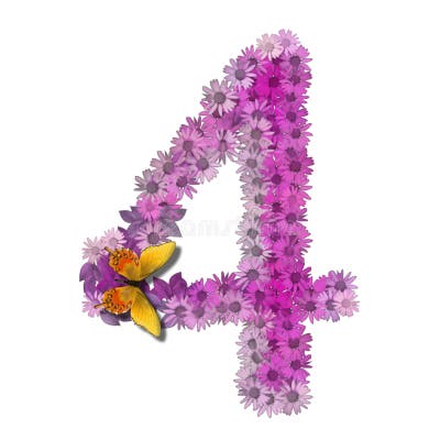 Numeral or number 4 stock illustration. Illustration of character - 4534525
