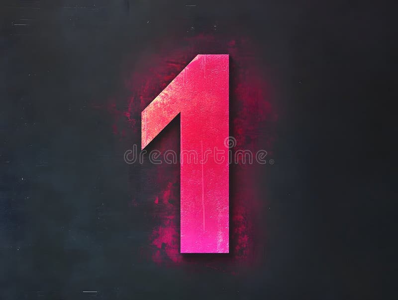 Metallic Number 1 First Numeral One 3D Icon Logo Symbol Stock ...