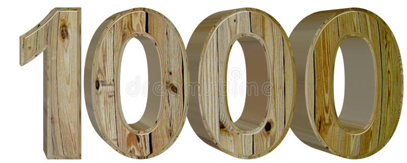 Numeral 1000, One Thousand, Isolated on White Background, 3d Ren Stock ...