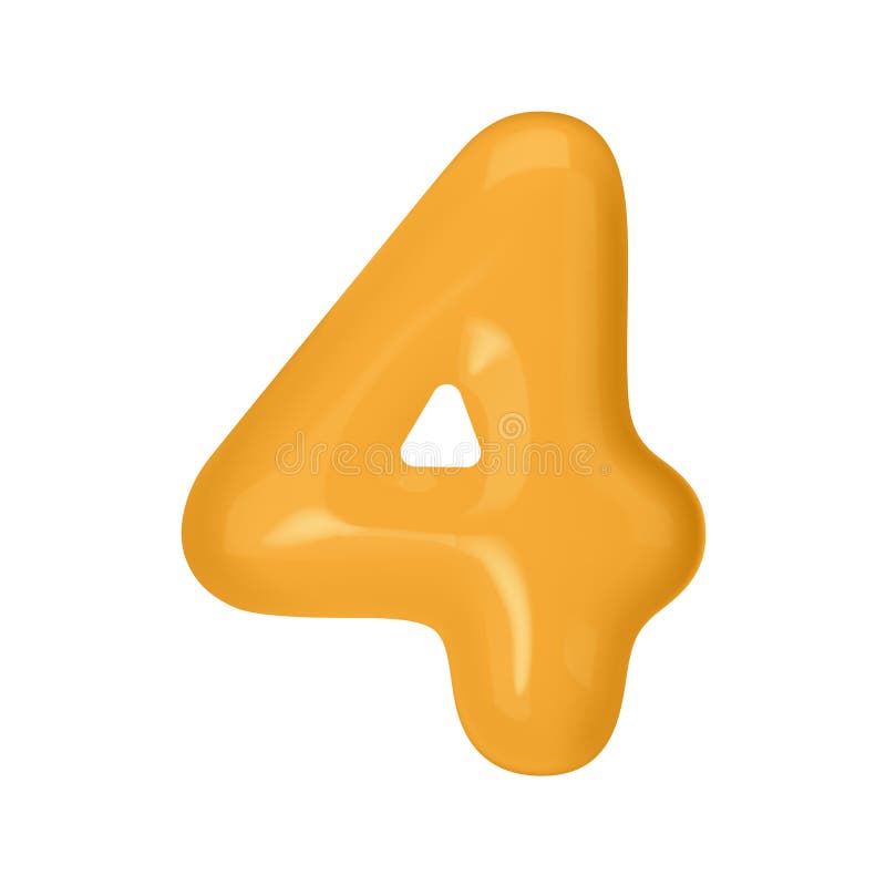 Numeral 1 - Orange Plastic Balloon Number One Isolated on White ...