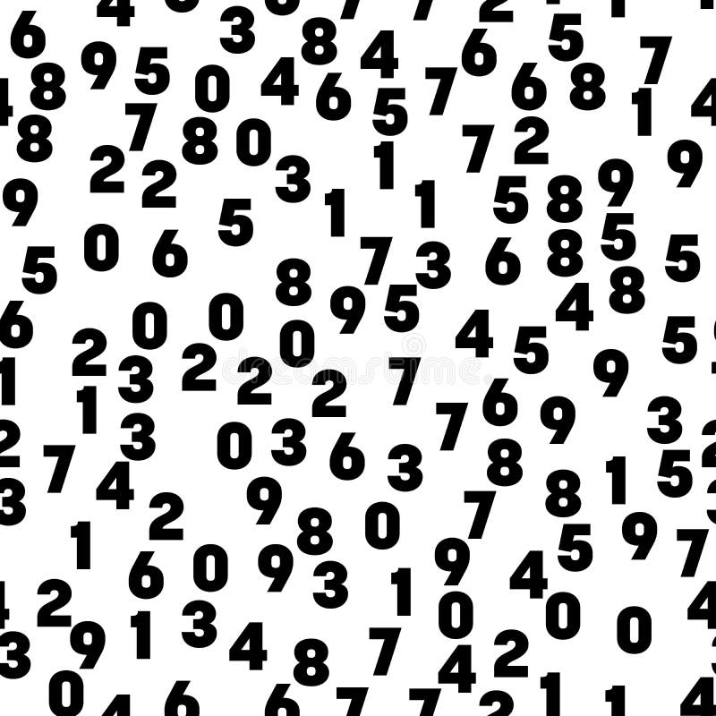 Set of Numbers on mosaic stock illustration. Illustration of collection ...