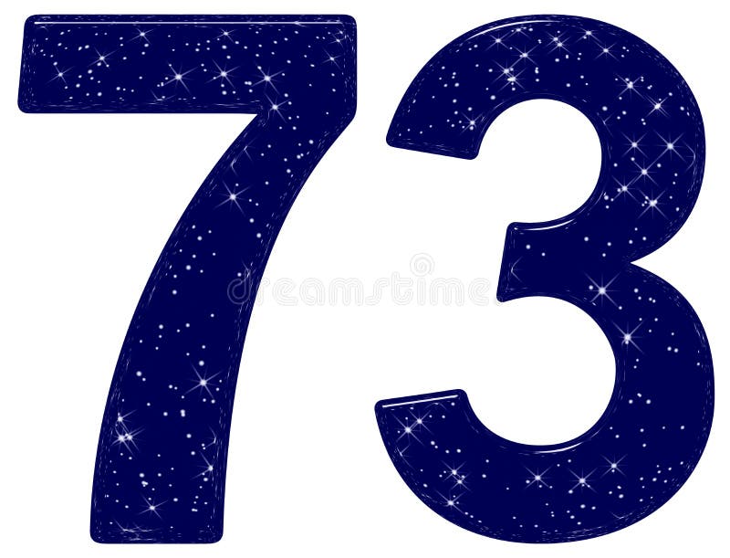 Numeral 73, Seventy Three, Star Sky Texture Imitation, Isolated on ...