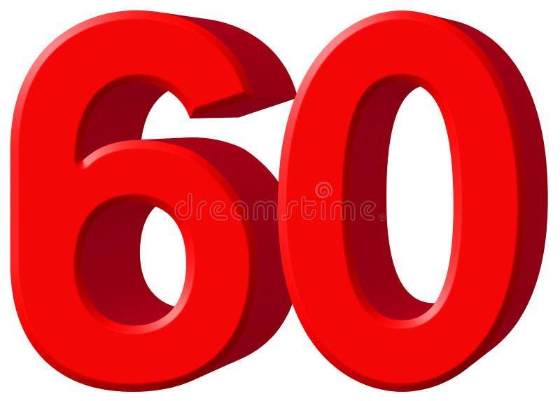 Numeral 69, Sixty Nine, Isolated on White Background, 3d Render Stock ...