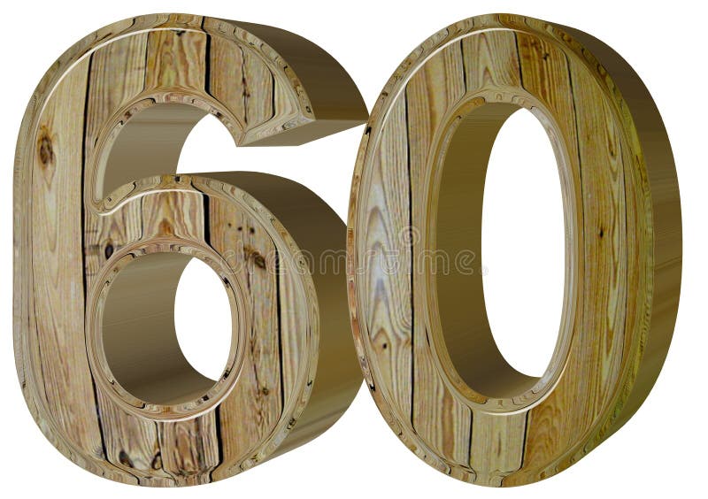 Numeral 60, Sixty, Sixty, Isolated On White Background, 3d Render Stock ...
