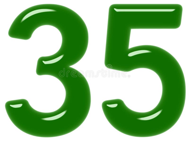 Numeral 35, Thirty Five, Isolated on White Background, 3d Render Stock ... Numeral 35, Thirty Five, Isolated on White Background, 3d Render Stock ...