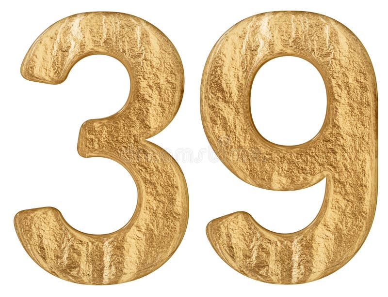Numeral 39, Thirty Nine, on White Background, 3d Render Stock ...
