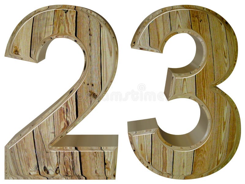 Numeral 23, Twenty Three, Isolated on White Background, 3d Rende Stock ...