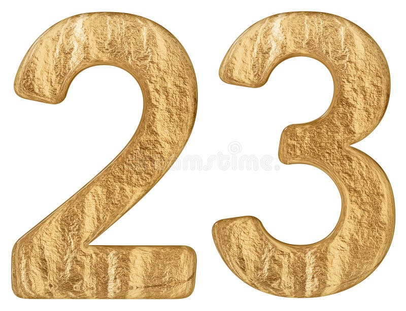 Numeral 23, Twenty Three, Isolated on White Background, 3d Render Stock ...