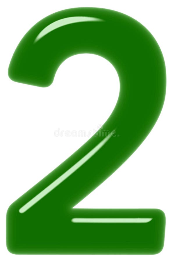Numeral 2, Two, Isolated on White Background, 3d Render Stock ...