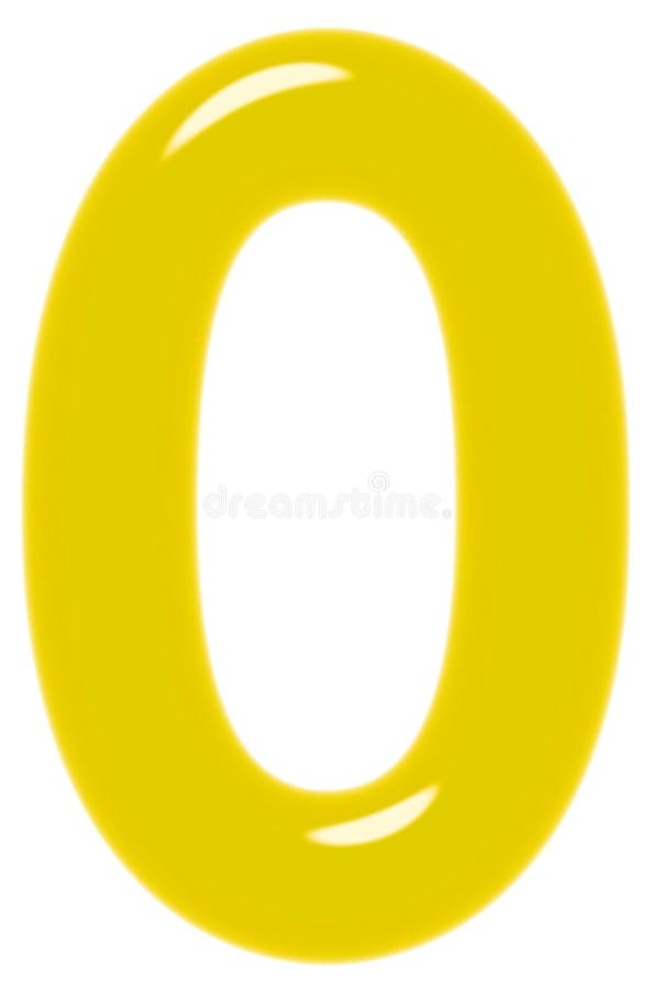 Numeral 0, Zero, Isolated on White Background, 3d Render Stock ...