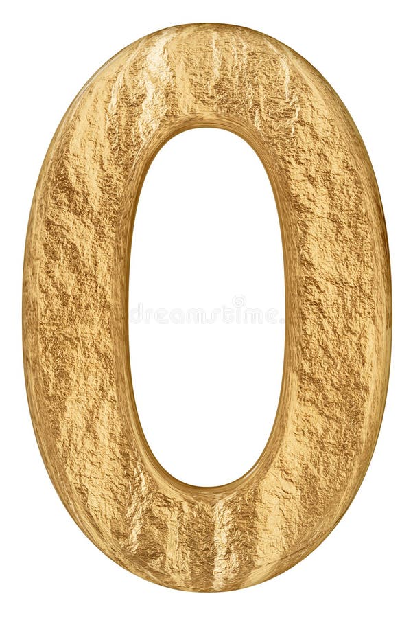 Numeral 0, Zero, Isolated on White Background, 3d Render Stock ...