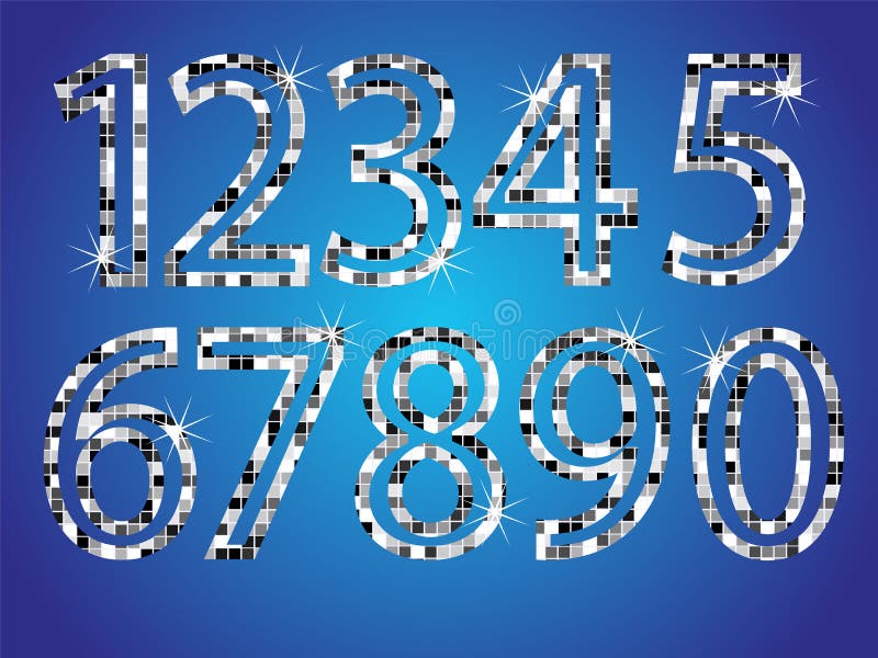 Numerary - disco style stock illustration. Illustration of square ...