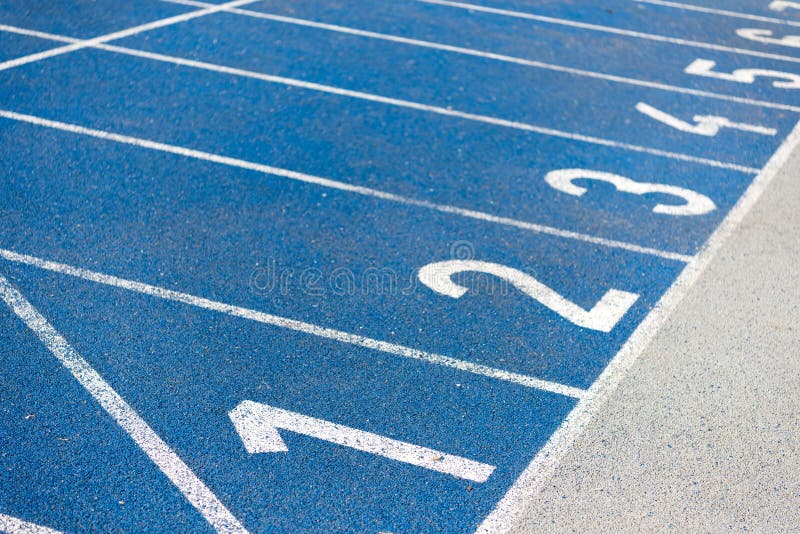 Numeration of Running Track on Olympic Stadium Stock Image - Image of ...