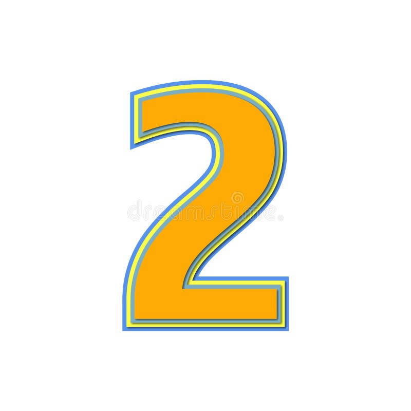 Numere Uno Con Colores Coloridos Y Sombra Suave Vector Ilustración del ...