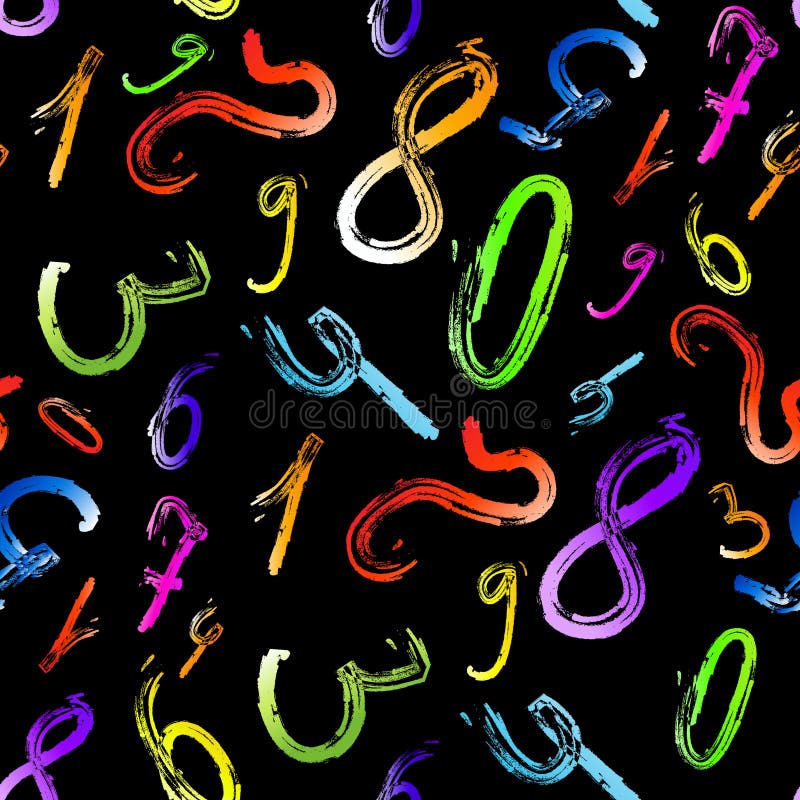 Numeri colorati vettore illustrazione vettoriale. Illustrazione di ...