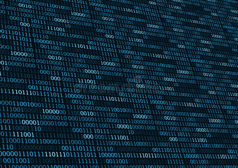 Numeri Di Codice Binari Per Lo Sfondo Del Computer Illustrazione di ...