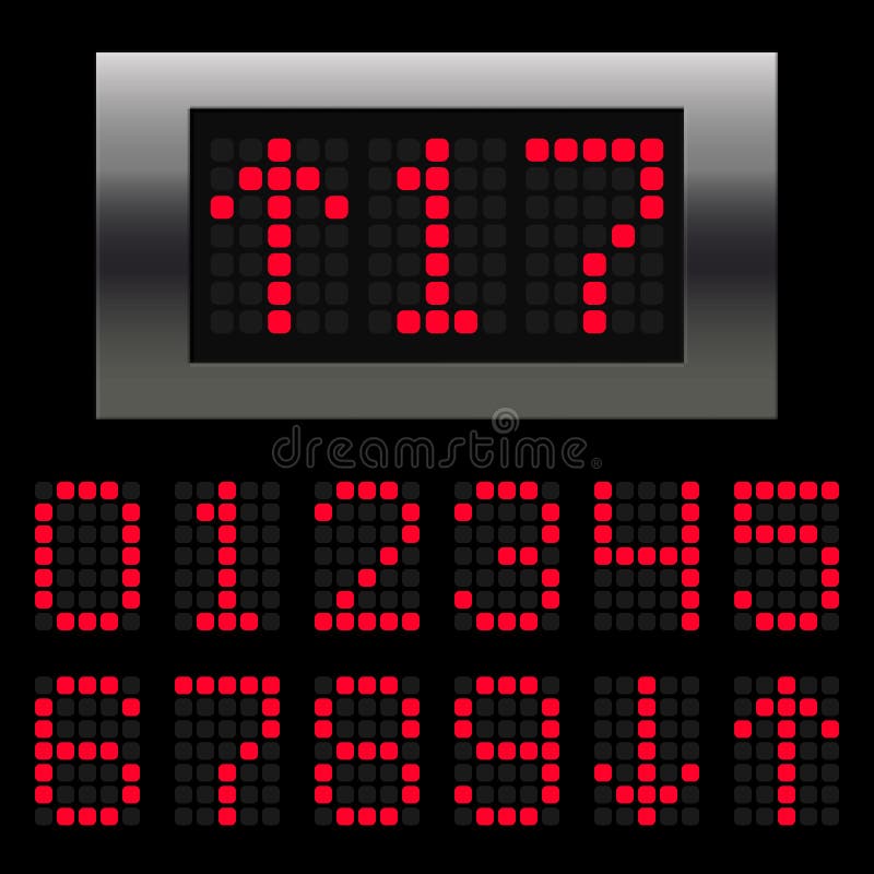Numeri Digitali Dell'elevatore Illustrazione di Stock - Illustrazione ...
