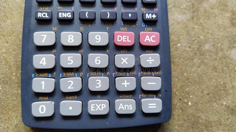 Numeric Calculator with Multiple Modes and Buttons. Stock Image - Image ...