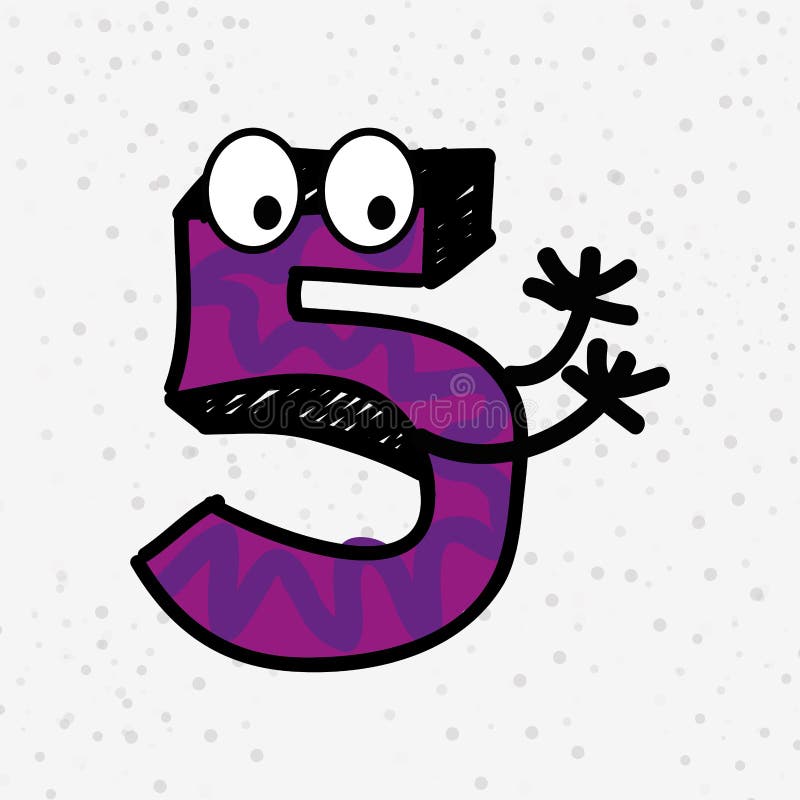 Numeric character design stock illustration. Illustration of background ...