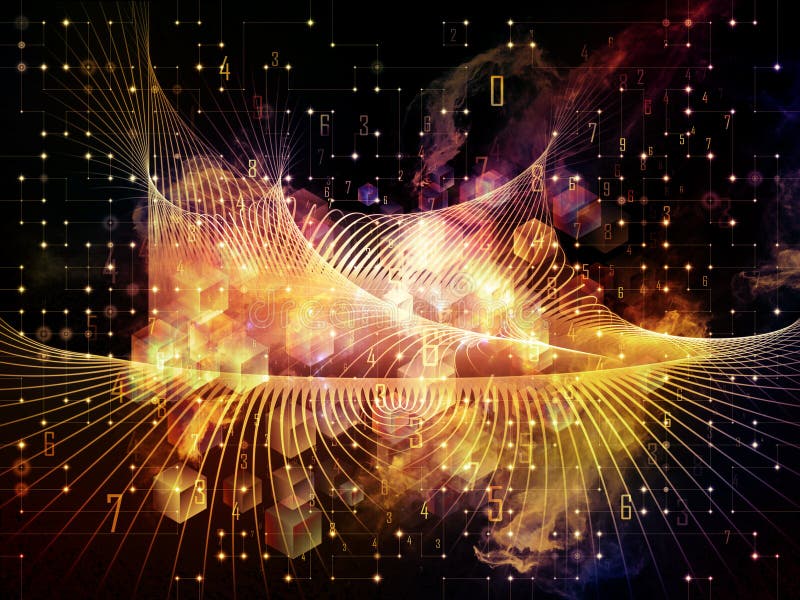 Numeric Digital Grid stock illustration. Illustration of data - 94155133