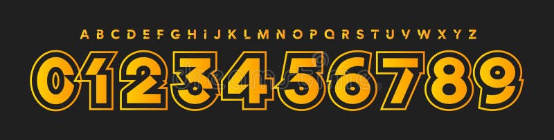 Numeric Geometric Font, Bold Angular Alphabet, Sharp Logo Typography ...