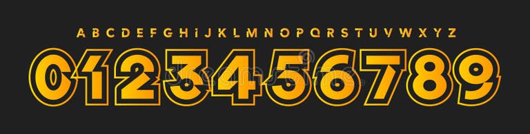 Numeric Geometric Font, Bold Angular Alphabet, Sharp Logo Typography ...