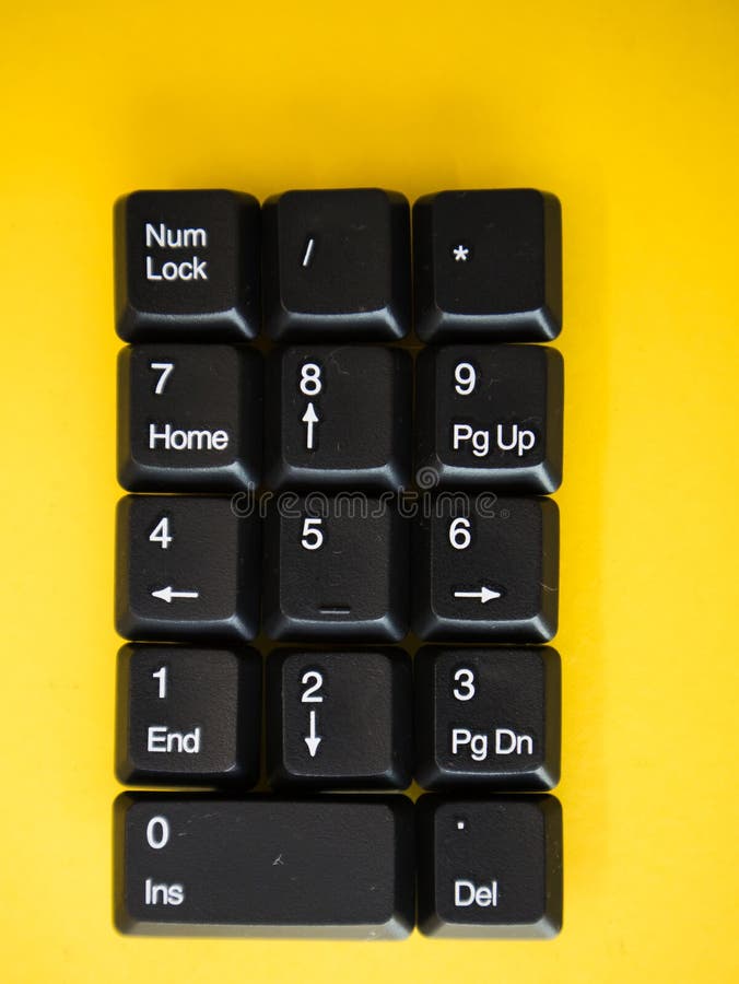 Numeric Keyboard Keys Placed in a Paper in Stock Image - Image of ...