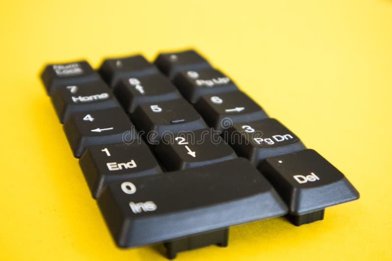 Numeric Keyboard Keys Placed in a Paper in Stock Image - Image of ...