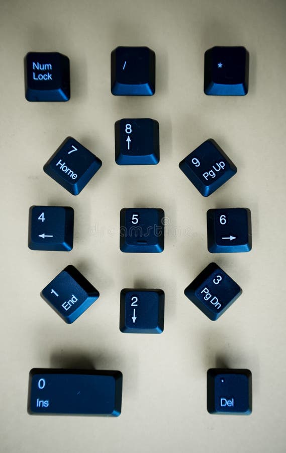 Numeric Keyboard Keys Placed in a Paper in Round Shape Design Stock ...