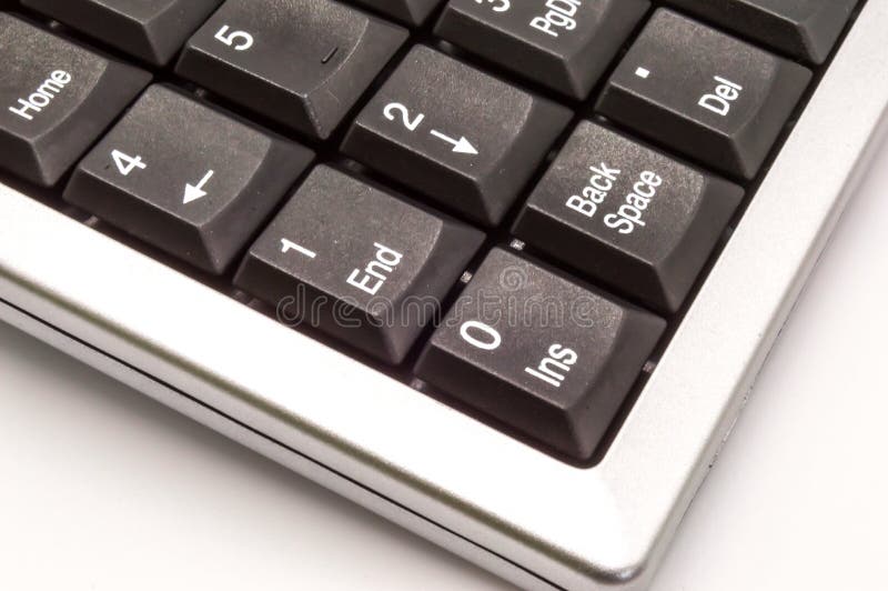Numeric Keyboard with Metallic Edges Stock Photo - Image of enter, path ...
