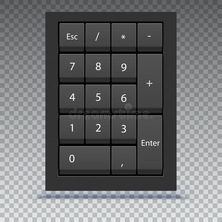 Numeric Keypad Keyboard Stock Illustrations – 210 Numeric Keypad ...