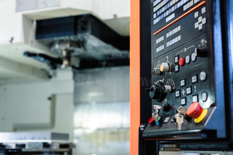Numeric keypad CNC machine stock image. Image of factory - 137176267