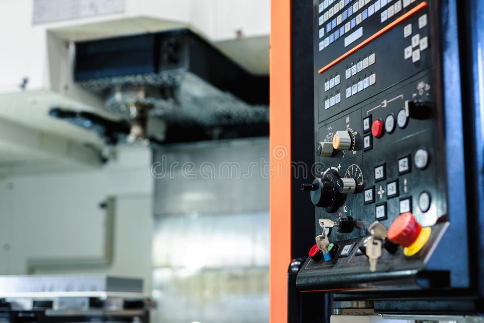 Numeric keypad CNC machine stock image. Image of factory - 137176267