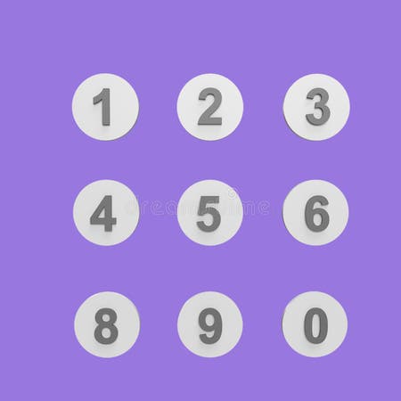 Numeric Keypad 3d Icon Model Cartoon Style Concept. Render Illustration ...